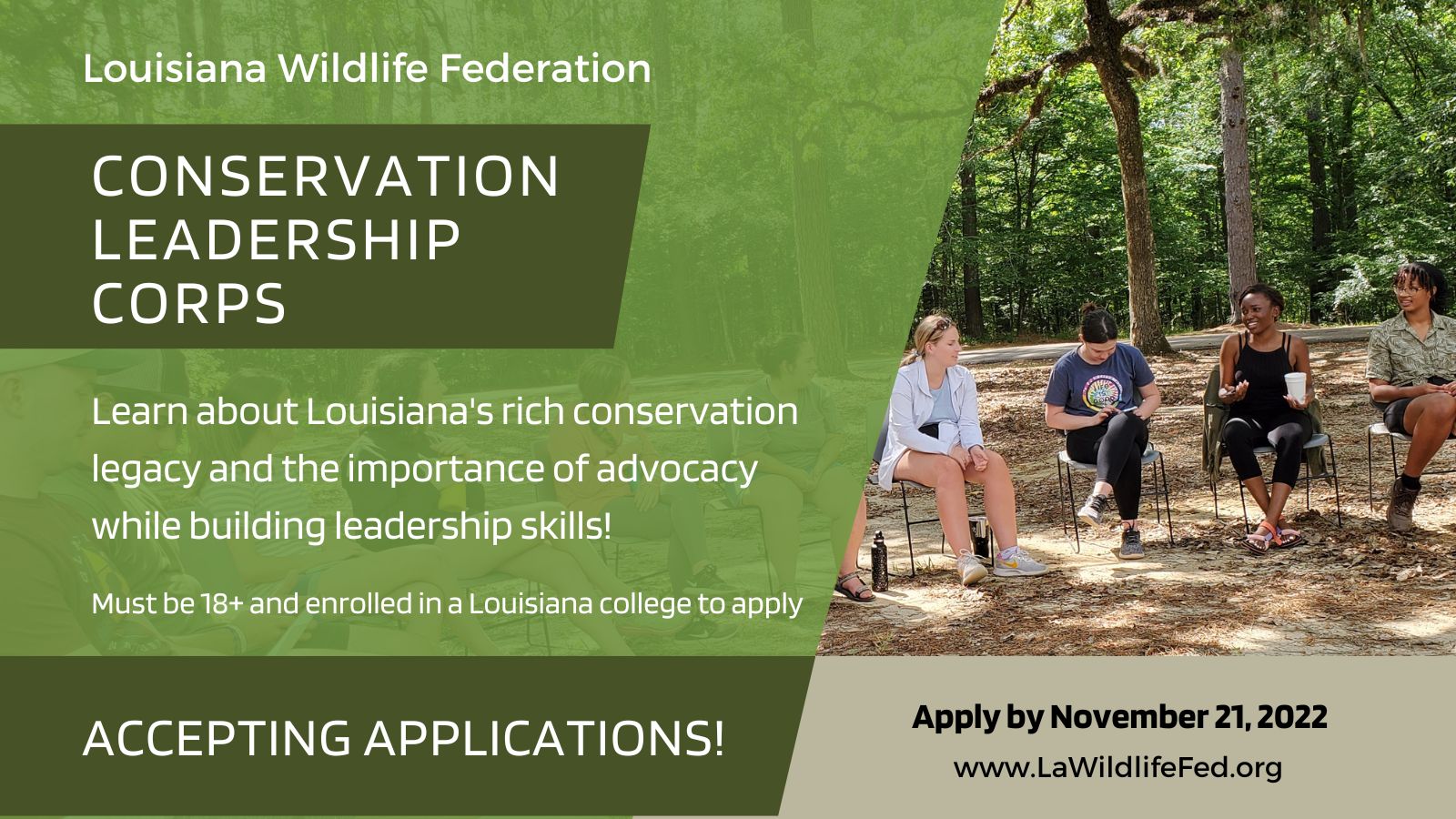 Applications open for LWF Conservation Leadership Corps